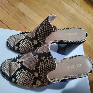 Aldo | Shoes | Aldo Womens Legossa Snake Embossed Heeled Sandal | Poshmark
